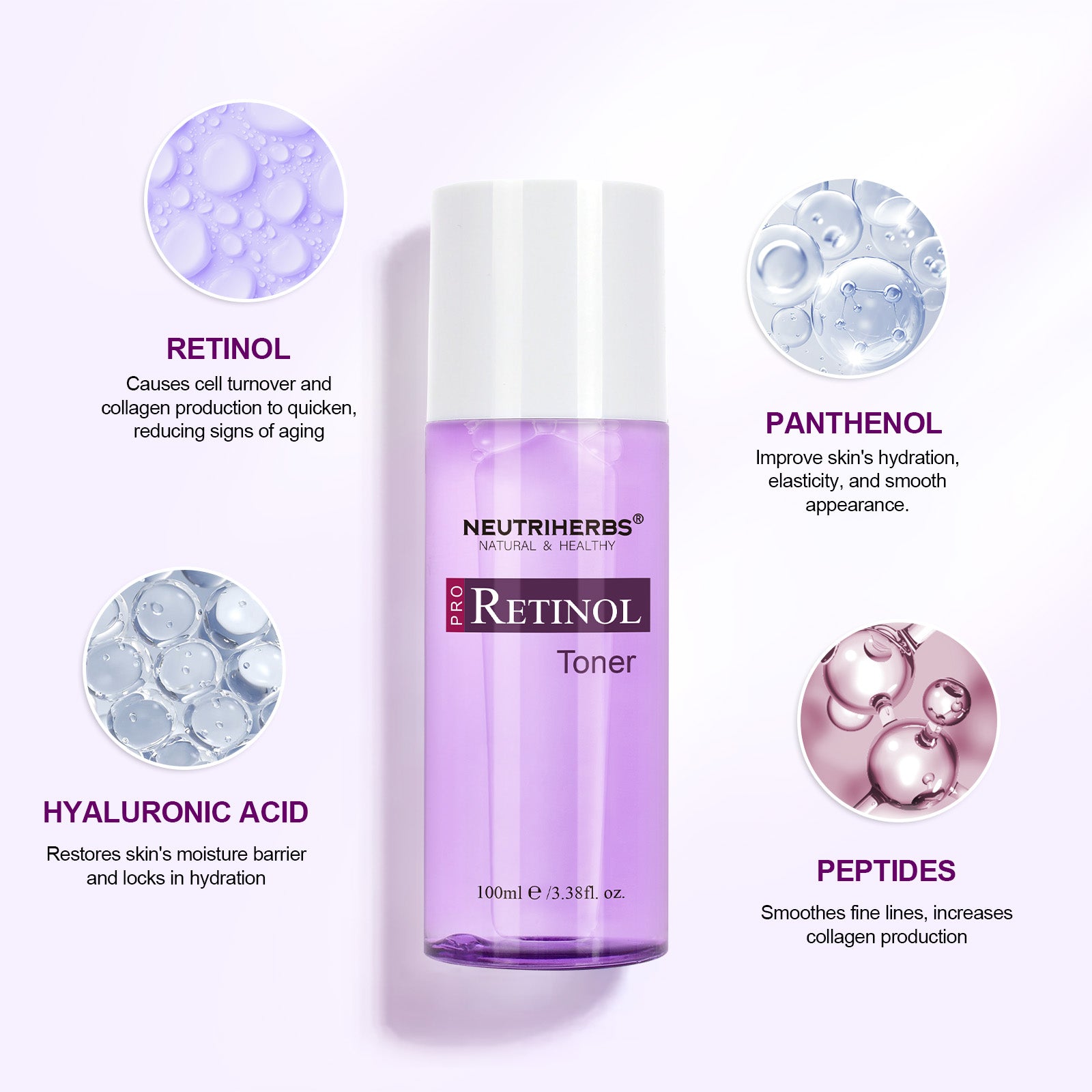 Pro Anti-aging Facial Retinol Toner For Reducing Fine Lines And Wrinkl ...