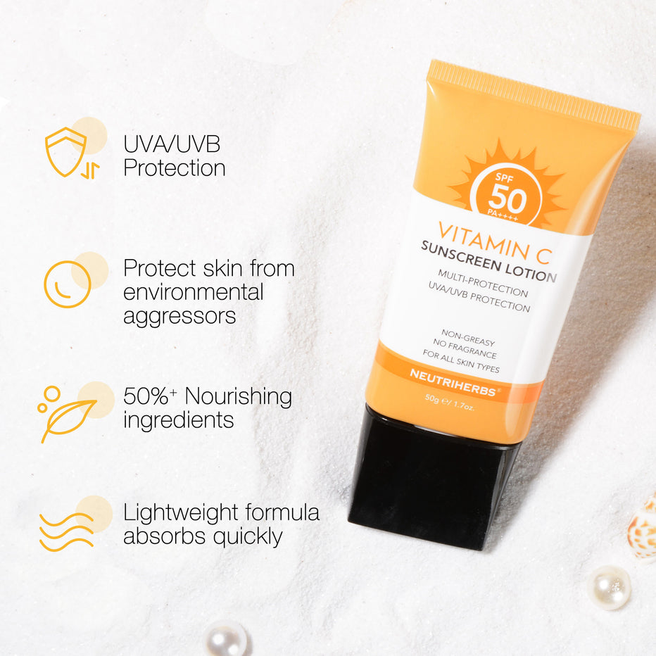 Vitamin C Sunscreen SPF50 With Double UV Protection – Neutriherbs