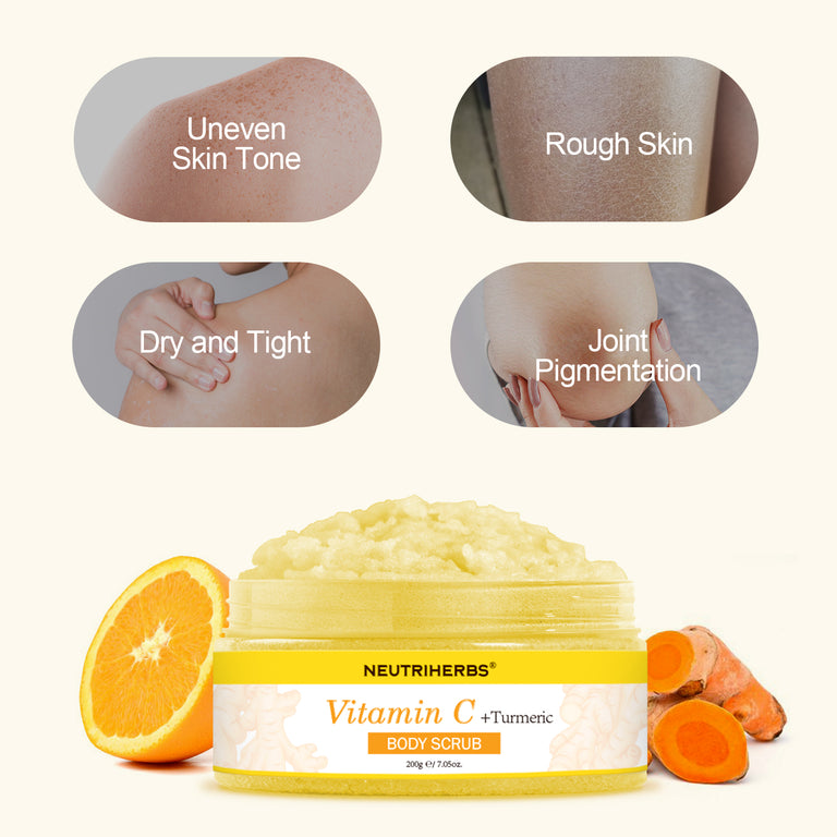 Vitamin C Turmeric Exfoliating Body Scrub For Skin Brightening ...