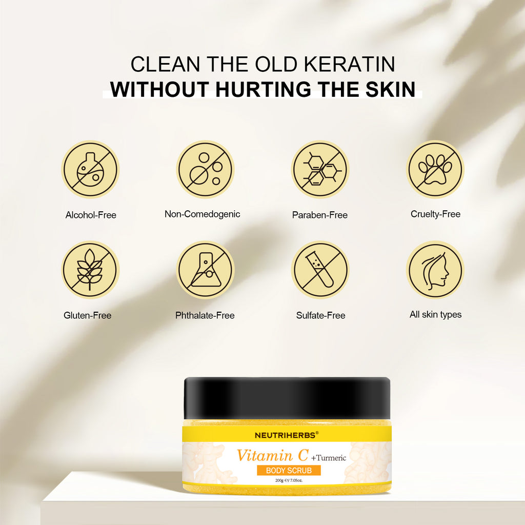 Vitamin C Turmeric Exfoliating Body Scrub For Skin Brightening ...