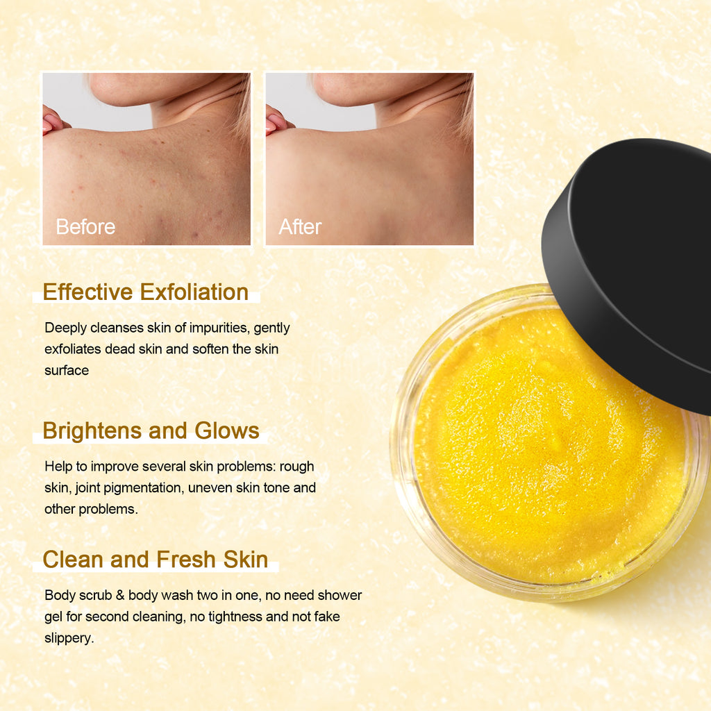 Vitamin C Turmeric Exfoliating Body Scrub For Skin Brightening ...
