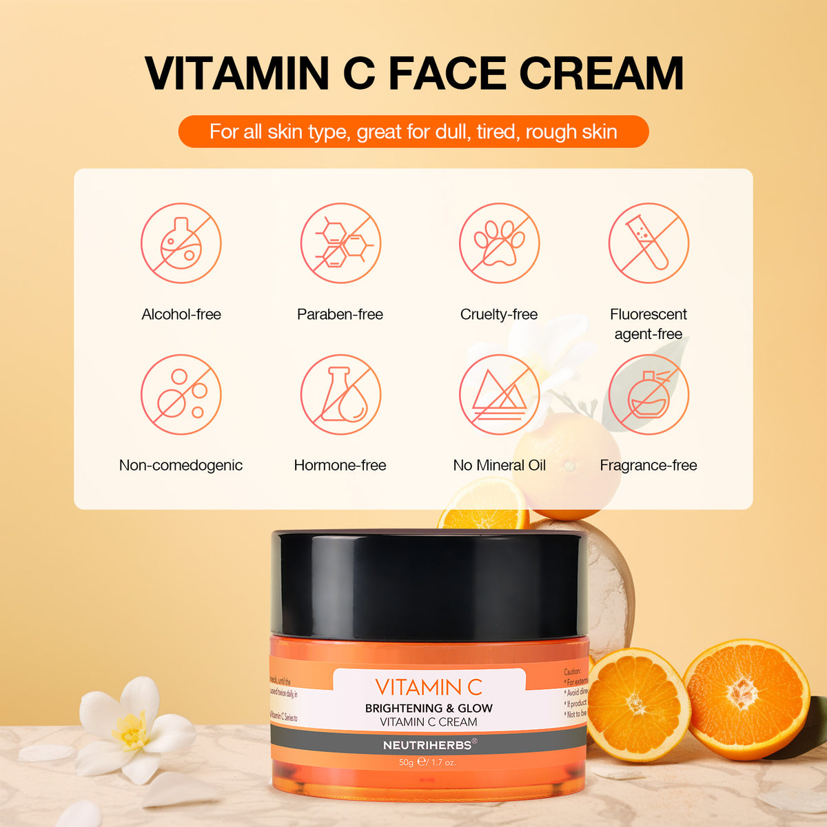 Vitamin C Brightening and Glow Cream For Antioxidant And Skin Radiant ...