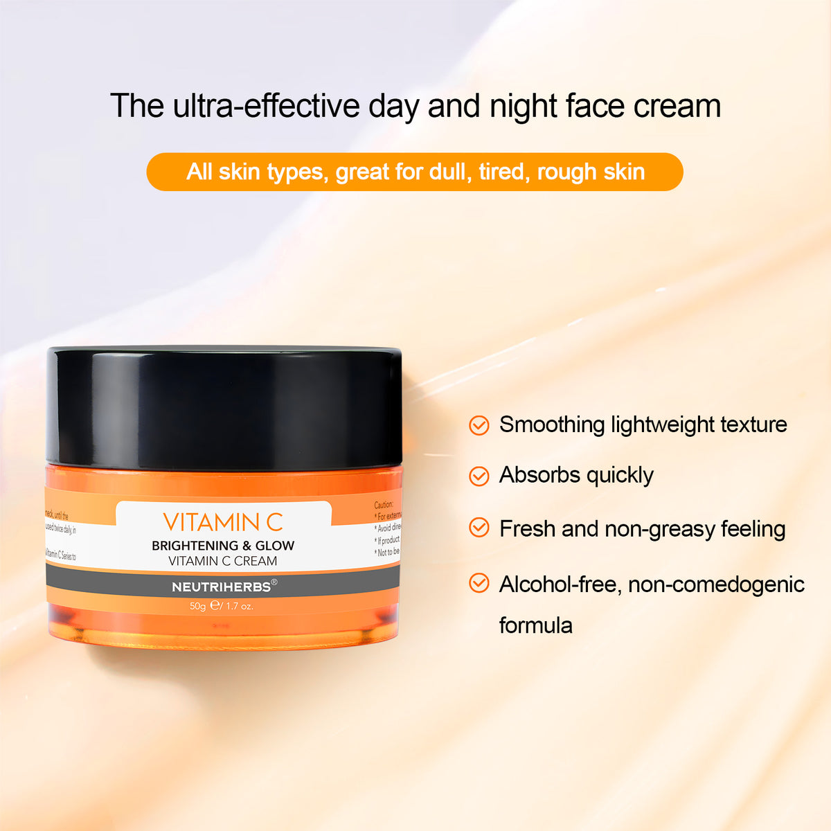 Vitamin C Brightening and Glow Cream For Antioxidant And Skin Radiant ...
