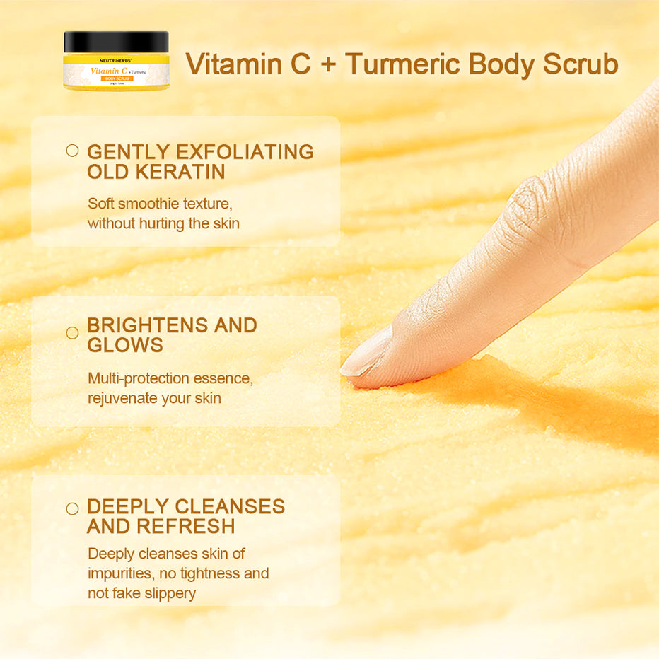 Vitamin C Turmeric Exfoliating Body Scrub For Skin Brightening ...